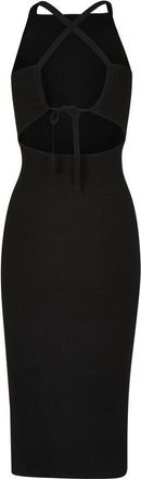 Urban Classics A-Linien-Kleid Urban Classics Damen Ladies Midi Rib Knit Crossed Back Dress (1-tlg)