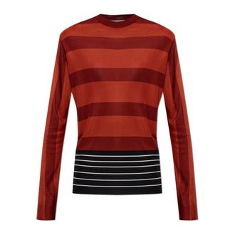 Ferragamo Gestreiftes Oberteil - - Tops - Damen - Rot - S