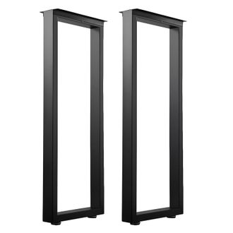 Generic 2 St&uuml;ck St&uuml;tzfu&szlig;e Schwarze/Wei&szlig;e Metall Tischgestell F&uuml;r Massivholz, Holz, Glass Und Stahlplatten - Sockelf&uuml;&szlig;e F&uuml;r DIY-Projekte, M&ouml;bel, Sessel Und Kom