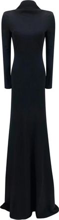 Tom Ford Crepe Jersey Langarm Abendkleid mit Cut-out - - Dresses - Damen - Schwarzk - 2XS