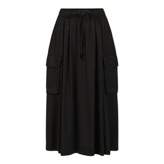 Iceberg Femme, Jupes, Noir, Taille: 36 FR Relaxed Fit Midi Skirt