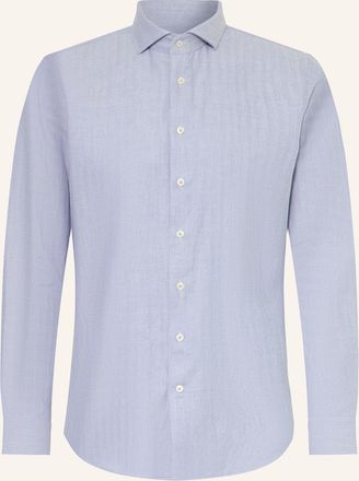 Profuomo Profuomo Flanellhemd Slim Fit blau