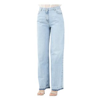 Vicolo Femme, Jeans, Bleu, Taille: 42 FR Denim Clair &Eacute;vas&eacute; Cheville Jeans