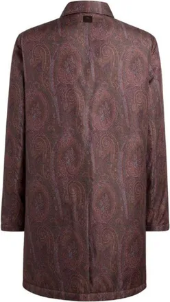 Etro Paisley Print Polyester Jacket - Brown