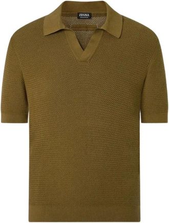 Ermenegildo Zegna Homme, Tops, Brun, Taille: 2XL Polo Z Lux Leisurewear