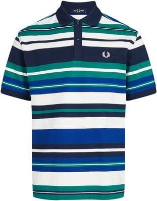 Fred Perry Polo manches courtes &agrave; rayures en coton