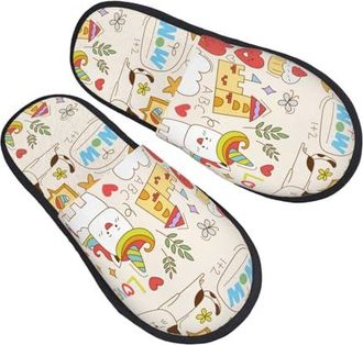 Generic Chaussons Maison Dessin Sans Couture De Personnages Et DAnimaux Lavables Chaussons Anti Odeur Pantoufles Pour Outdoor Unisex Hôtels L