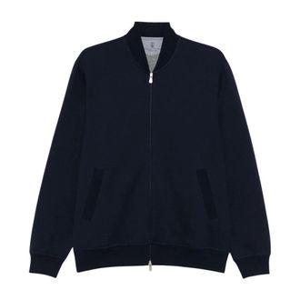 Brunello Cucinelli Bomberjacke mit Rei&szlig;verschluss - - Jackets - Herren - Blau - M