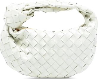 Bottega Veneta Hobo Bags - Mini Nappa Intrecciato Jodie - Gr. unisize - in Wei&szlig; - f&uuml;r Damen