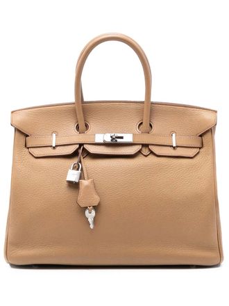 Herm&egrave;s 2008 Togo Birkin Retourne Handtasche 35cm - Braun