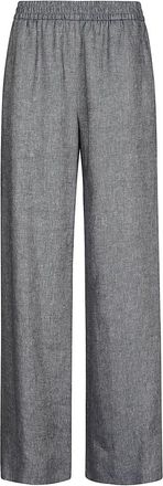 Eleventy Femme, Pantalons, Bleu, Taille: 40 FR Wide Pantalons