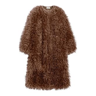 Pence 1979 Kylie Mantel aus mongolischem Webpelz - - Coats - Damen - Braun - XS
