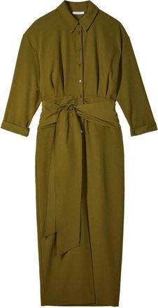 Patrizia Pepe Langes Hemdblusenkleid - - Dresses - Damen - Gr&uuml;n - S