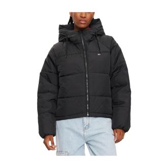 Tommy Hilfiger Schwarze Pufferjacke - - Jackets - Damen - Schwarzk - L