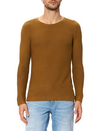 Tom Tailor Damen Basic Strickpullover aus Bio-Baumwolle, 11218 - Khaki Olive, XL