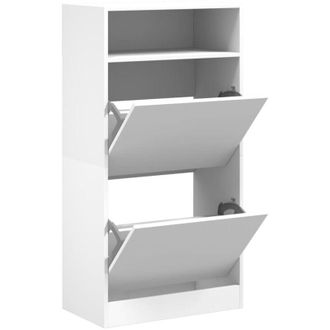 vidaXL Schuhschrank Wei&szlig; 60x34x116 cm Holzwerkstoff - Vidaxl
