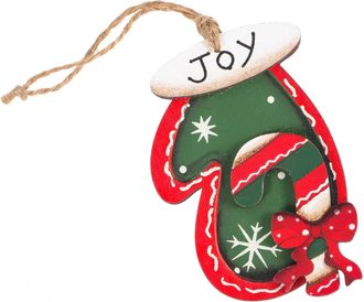 BESPORTBLE Weihnachtsbaumschmuck Holzanh&auml;nger Klein Handbemalt Snowman und Socken Weihnachtsdeko zum Aufh&auml;ngen Innen Au&szlig;en