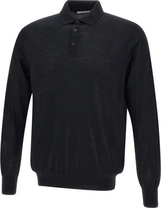 KANGRA Homme, Tops, Noir, Taille: M Polo en Laine M&eacute;rinos Noir