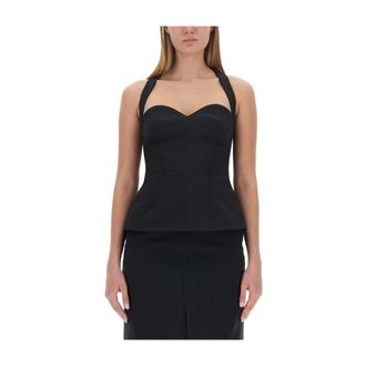 Philosophy di Lorenzo Serafini &Auml;rmelloses Top - - Tops - Damen - Schwarzk - XS