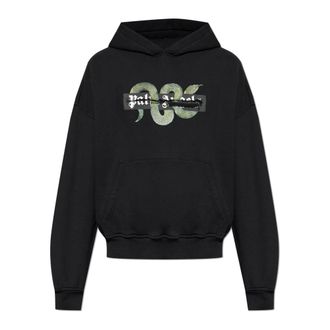 Palm Angels Snake Zip Box Logo Sweat &agrave; capuche - Homme - Sweatshirts et sweats &agrave; capuche - Noir - Taille: 2XL