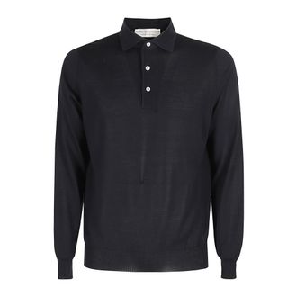 FILIPPO DE LAURENTIIS Lang&auml;rmeliges Poloshirt - - Tops - Herren - Blau - 3XL