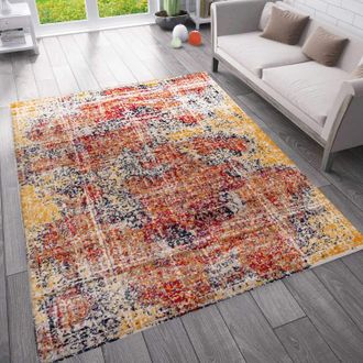 Vimoda Moderner Vintage Look Teppich Orientalisch Meliert, Farbe:Cooper, Maße:200x280 cm