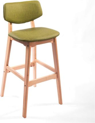 Generic Moderner Barhocker mit Polsterung, Fu&szlig;st&uuml;tze und R&uuml;ckenlehne, Gr&uuml;ner, Geschwungener Sitz, 63,5-73,7 cm Hoch, Tragkraft 200 Kg, f&uuml;r K&uuml;che, Kneipe, Caf&eacute;