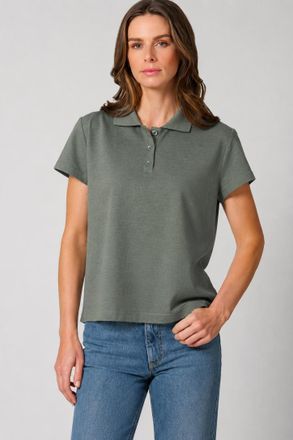 Hempage Hempage Damen vegan Poloshirt Classic Moosgr&uuml;n