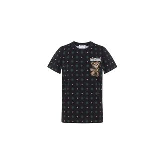 Moschino Femme, Tops, Multicolore, Taille: 36 FR T-shirt en jersey de coton avec nounours