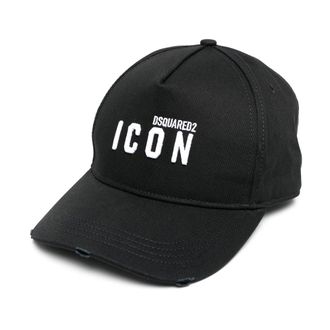 Dsquared2 Homme, Accessoires, Noir, Taille: ONE Size Casquette de baseball avec logo brod&eacute;