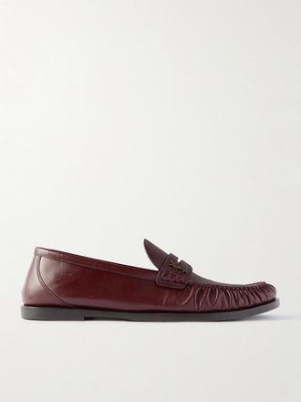 Saint Laurent Laurent Loafers Aus Leder - Burgunder