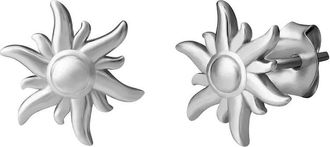 Glanzst&uuml;cke M&uuml;nchen Ohrringe - Sterling Silber Ohrstecker Sonne - Gr. unisize - in Silber - f&uuml;r Damen