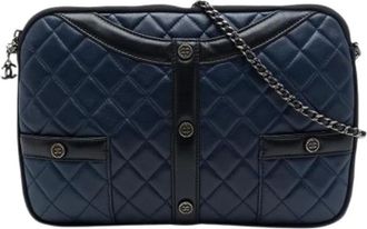 Chanel Sac bandouli&egrave;re matelass&eacute; vintage doccasion - Femme - Pre-owned - Bleu - Taille: ONE Size