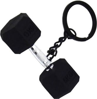 Generic Porte-clés haltère - Fabrication soignée, breloque haltère, porte-clés décoratif portable | Porte-clés amusant pour salle de sport, fournitures pour a