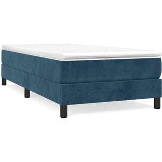 vidaXL Bettgestell ohne Matratze Dunkelblau 90x190 cm Samt Vidaxl