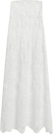 Weili Zheng Femme, Jupes, Blanc, Taille: 40 FR S26Pg11 Long Macram&eacute; Lace Skirt