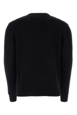 Prada Mens Cashmere Crew-Neck Sweater Black