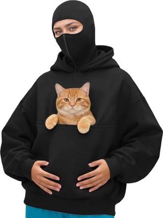 Generic Vestes unisexes pour femme - Double couche - Sweat &agrave; capuche avec fermeture &eacute;clair - Style streetwear d&eacute;contract&eacute; - Avec cordon de serrage r&eacute;glable - 