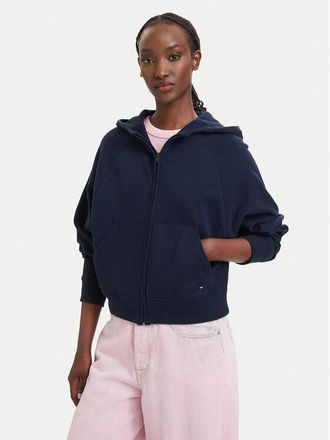 Tommy Jeans Sweatshirt Flag DW0DW22834 Dunkelblau Boxy Fit