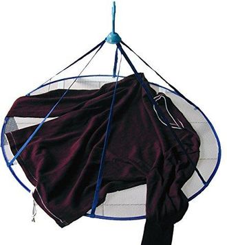 MSV Pulli Hängetrockner 1-stufig Ø 65cm aus Polyester/PP in weiß/blau, 65x65x2 cm