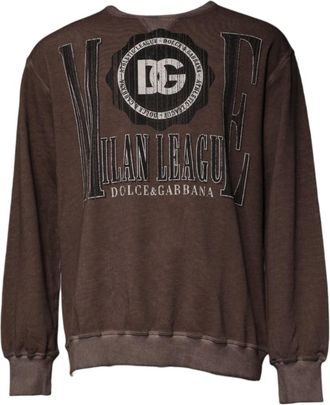 Dolce & Gabbana Homme, Sweatshirts et sweats &agrave; capuche, Brun, Taille: M Pull Over