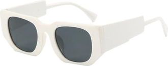 Generic Lunettes De Soleil Carrées À Petite Monture For Hommes Dextérieur For Femmes(White)