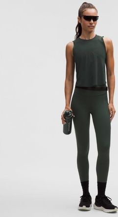 lululemon Pantacourt Fast and Free taille haute Poches pour Femmes - 58 cm - Vert - Taille 12