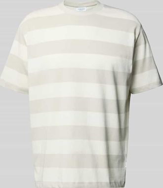 Lindbergh Oversized T-Shirt mit Streifenmuster und Rundhalsausschnitt