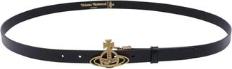 Vivienne Westwood Femme, Accessoires, Noir, Taille: ONE Size Small Line Orb Buckle Belt