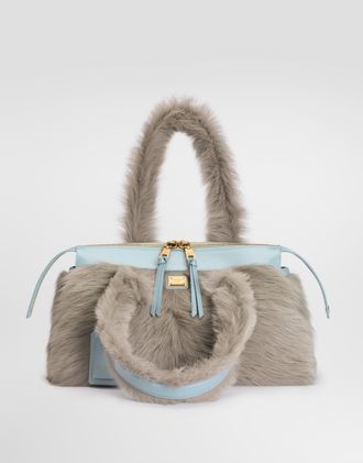 Dolce & Gabbana Vittoria Shoulder Bag In Shearling And Calfskin - Frau Schulter- Und Umh&auml;ngetaschen Mehrfarbig Onesize