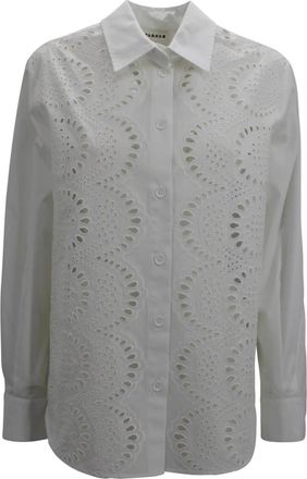 P.A.R.O.S.H. P.a.r.o.s.h., Femme, Blouses et Chemises, Blanc, Taille: 38 FR Chemise Brod&eacute;