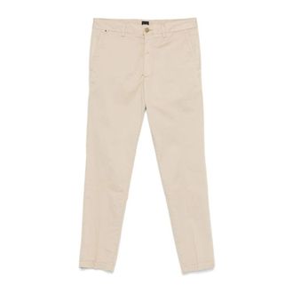 HUGO BOSS Baumwoll-Twill-Hose mit flachem Bund - - Trousers - Herren - Beige - XL