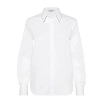 Brunello Cucinelli Langarmshirt - - Blouses & Shirts - Damen - Wei&szlig; - L