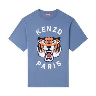 Kenzo Homme, Tops, Bleu, Taille: L T-shirt Tigre Chanceux Bleu